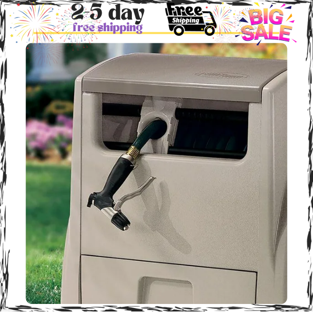 Suncast 100 ft. POWERWIND® Auto Power Rewind Hose Reel, Light Taupe | eBay