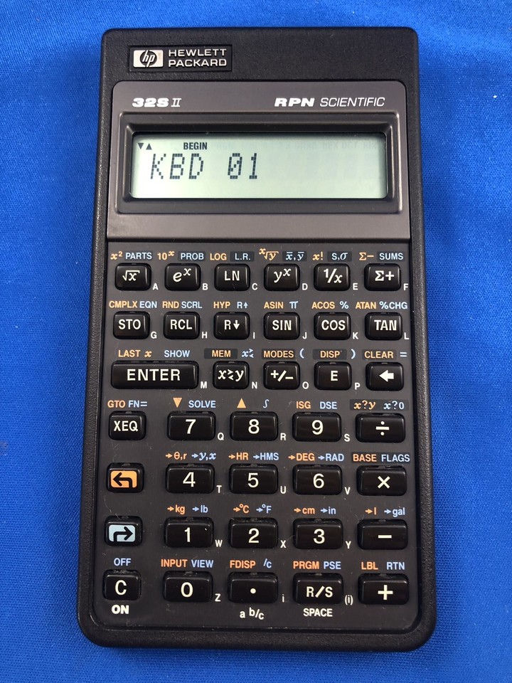 VINTAGE HP 32SII RPN SCIENTIFIC CALCULATOR w/ WORKING DISPLAY NEEDS ...