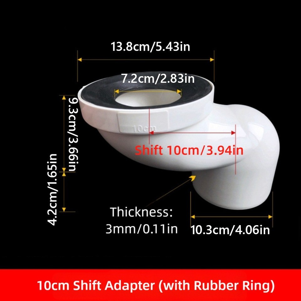 110mm Toilet Shifter Pipe Offset Flange Adapter Remodeling Projects ...