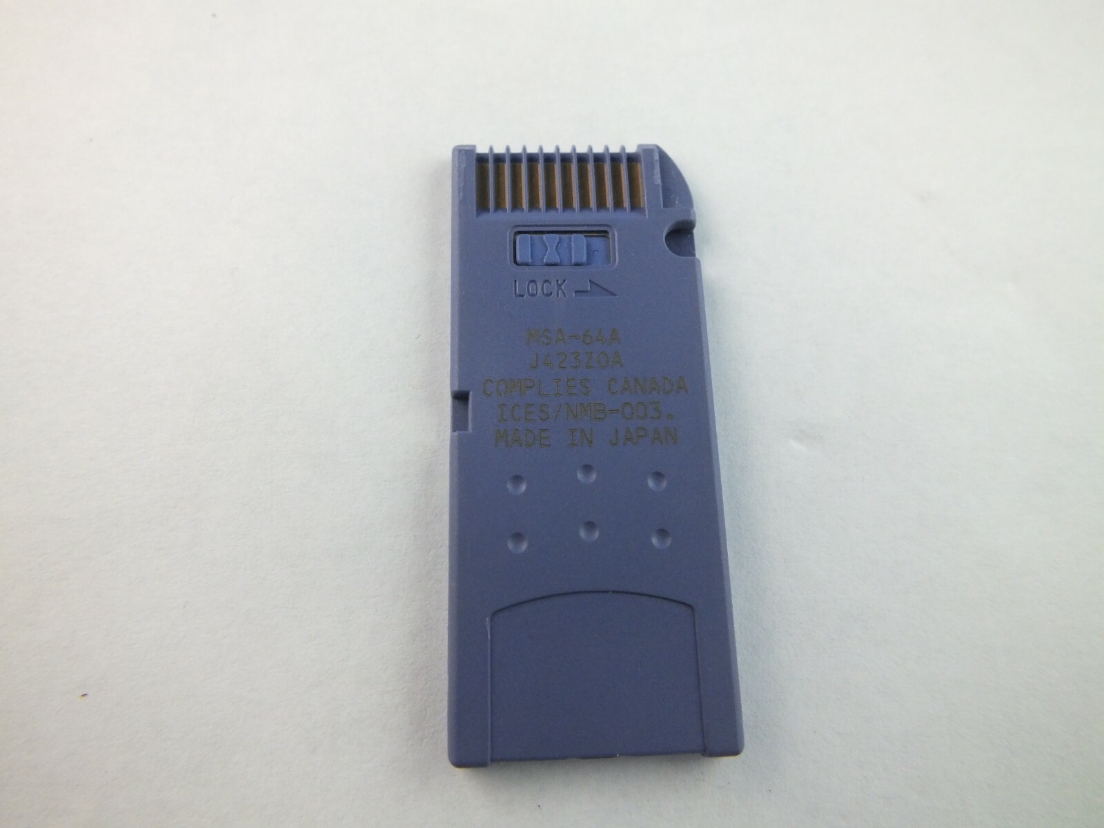 Original SONY MSA-64A Memory Stick Card Speicherkarte 64 MB Made in ...
