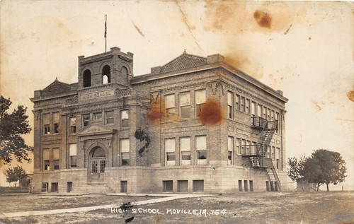 G7/ Moville Iowa RPPC Postcard 1918 High School Building | eBay
