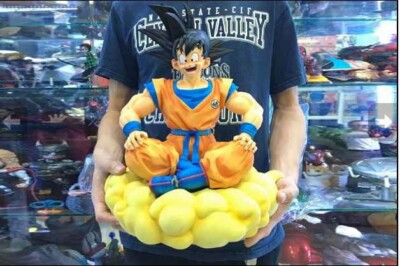 Large Anime Dragon Ball Son Goku Sit Nimbus Cloud Statue Figure Gift ...