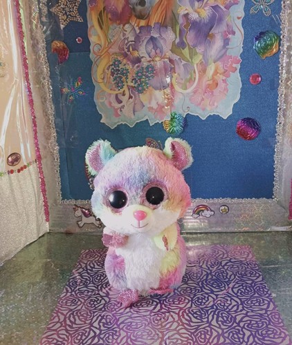 🦄Ty Beanie Boos "Rodney" The Tye Dye {Hamster} w/Sparkly Eyes '2019 9 ...