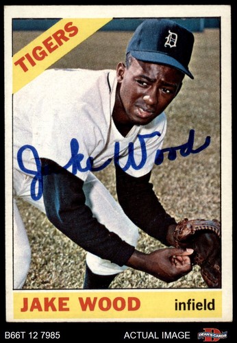 1966 Topps #509 Jake Wood Tigers AUTO Signed | eBay