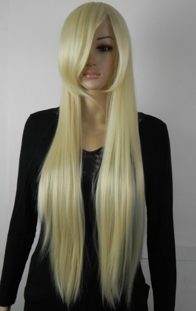 80cm Long Straight Cosplay Wigs 8 color Heat Resistant Synthetic Women ...
