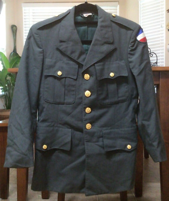 Used Army Military Service Uniform Mens 34XS Coat Blazer Jacket Wool ...