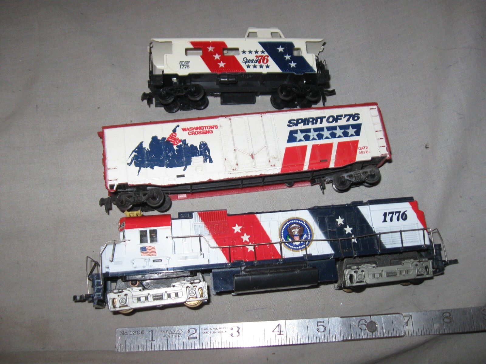 X8820 HO TYCO SPIRIT OF 76 #1776 ALCO C430 DIESEL LOCO & BOX CAR ...