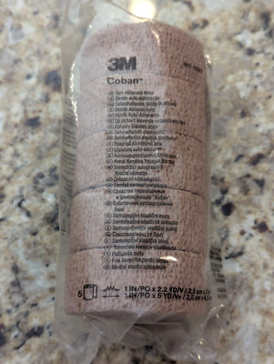 3M 5 Pack Coban Self-Adherent Wrap 1 inch X 5 yds Tan | eBay