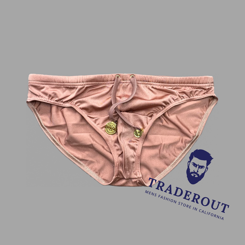 Charlie by matthew zink Mens Rose gold grecian coin swim brief swimwear ...