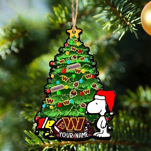 Personalized Washington Football Team Commanders Christmas Ornament ...