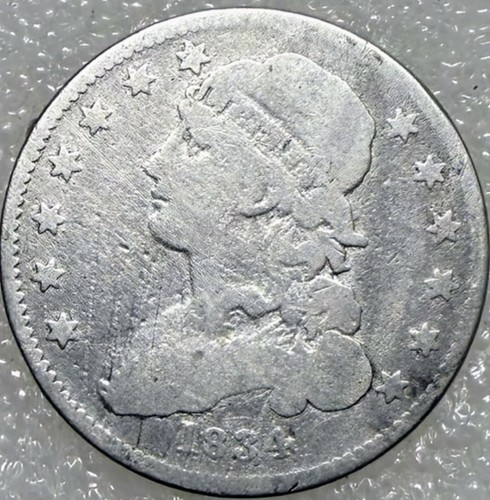 1834 Capped Bust Quarter 25C Type 2 Reduced Dia VG Cleaned, Rotated ...