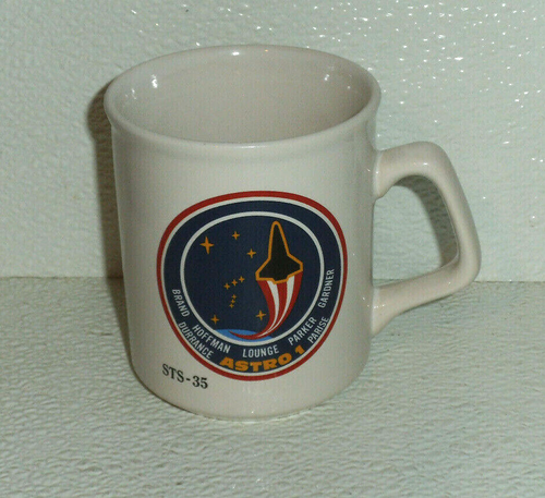 NASA Mug Cup Space Shuttle Brand Hoffman STS-35 Lounge Parker Gardner ...