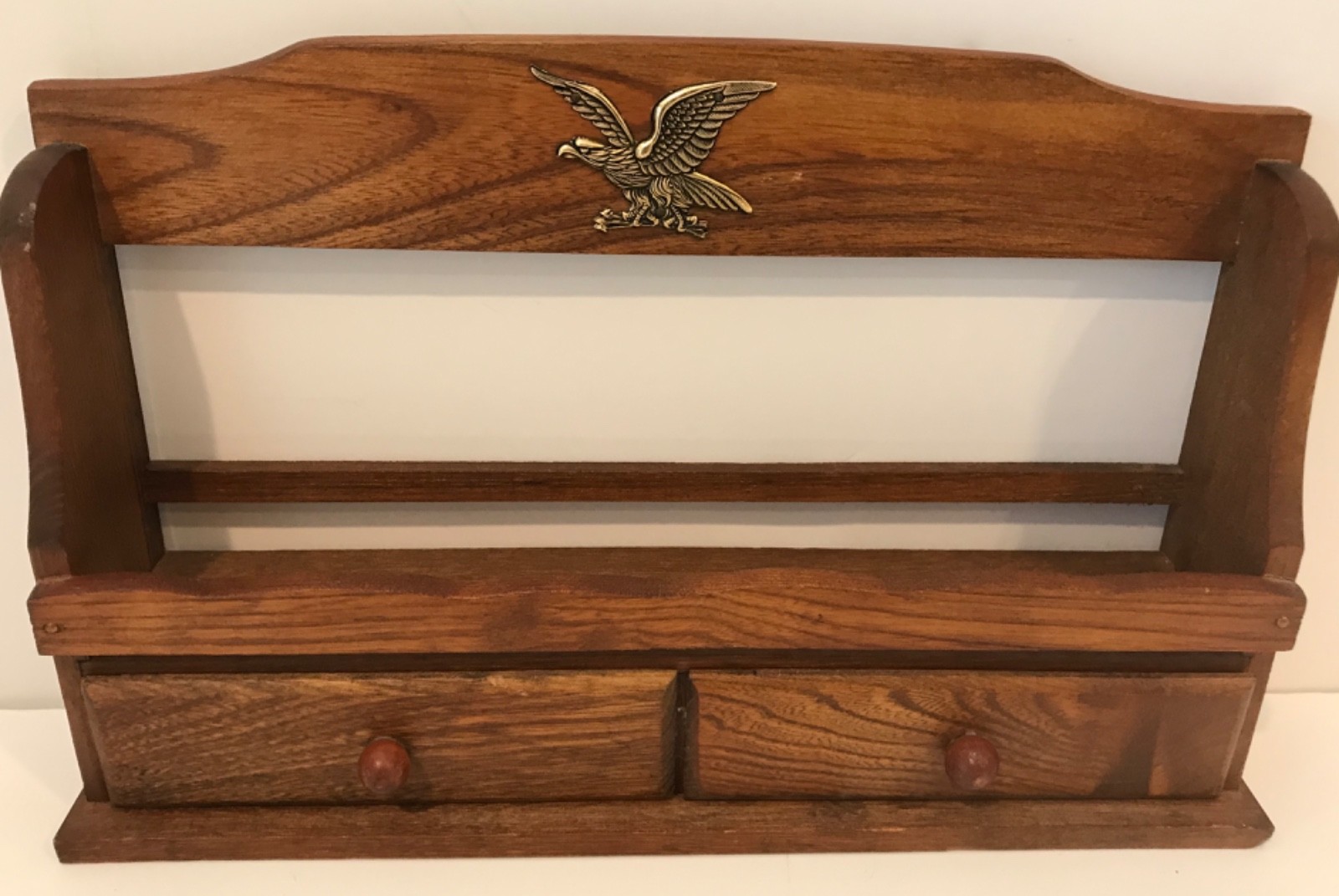 Vintage Made In Japan Wooden Spice Rack 6 Clear Bottles Labels ...