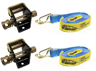 2 x Mini Winch With 9mtr Strap x 2500kg, Gypsy Trailer Winch, Ratchet ...