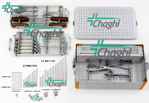 Veterinary Orthopaedic Mini Micro Fragment System Set kit 1.52.0,2.7,3. ...