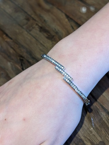 Swarovski Elements Triple Crystal Row Bangle/Bracelet | eBay UK