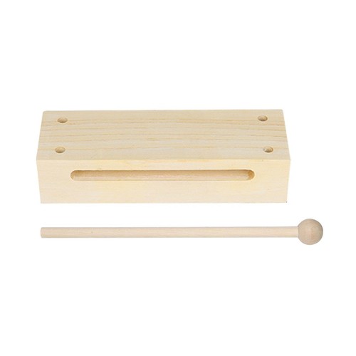 Wood Block Musical Instrument with Drumstick Music Rhythm Block Home | eBay