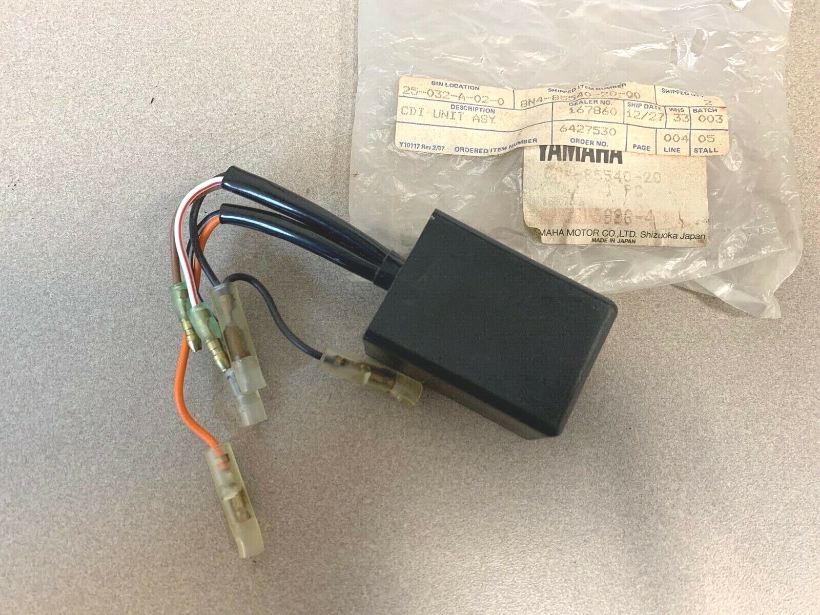 NOS Genuine Yamaha CDI Unit 8N4-85540-20 Control Box OEM Ignition ...
