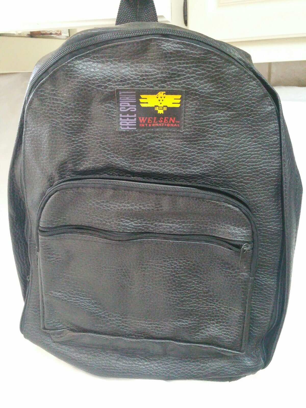 Vintage Free Spirit Black Leather Backpack.Welsen tm … - Gem