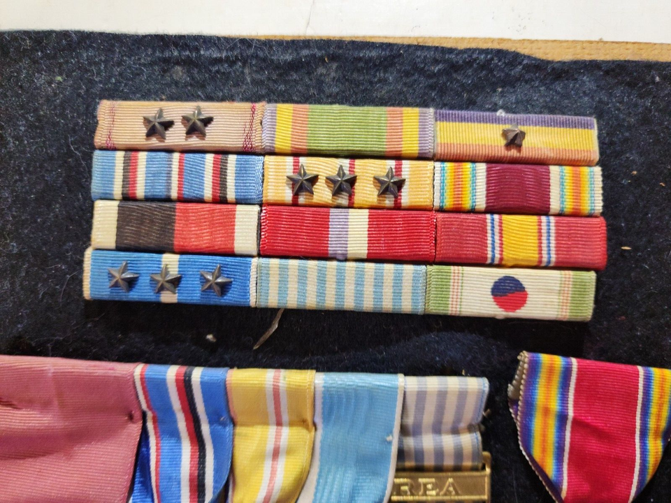 Set of KOREAN WAR Medals & Ribbon Rack - Also a World War II Medal WWII ...