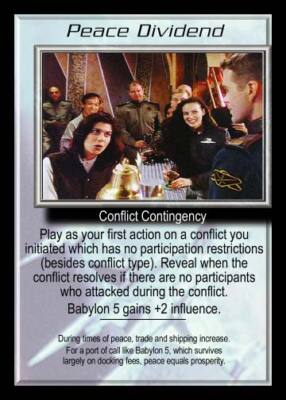 Babylon 5: Peace Dividend [Ungraded] from set The Great War B5 ...