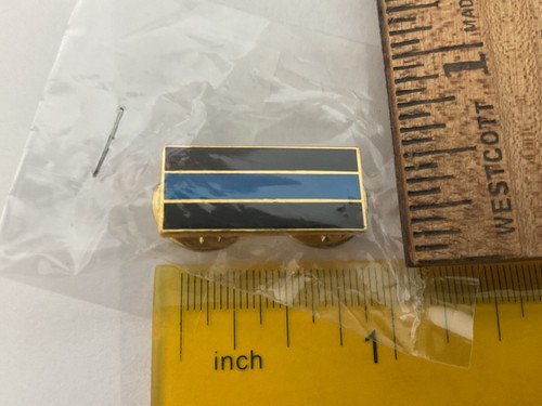 Thin Blue Line Police Law Enforcement Support lapel pin gold trim | eBay