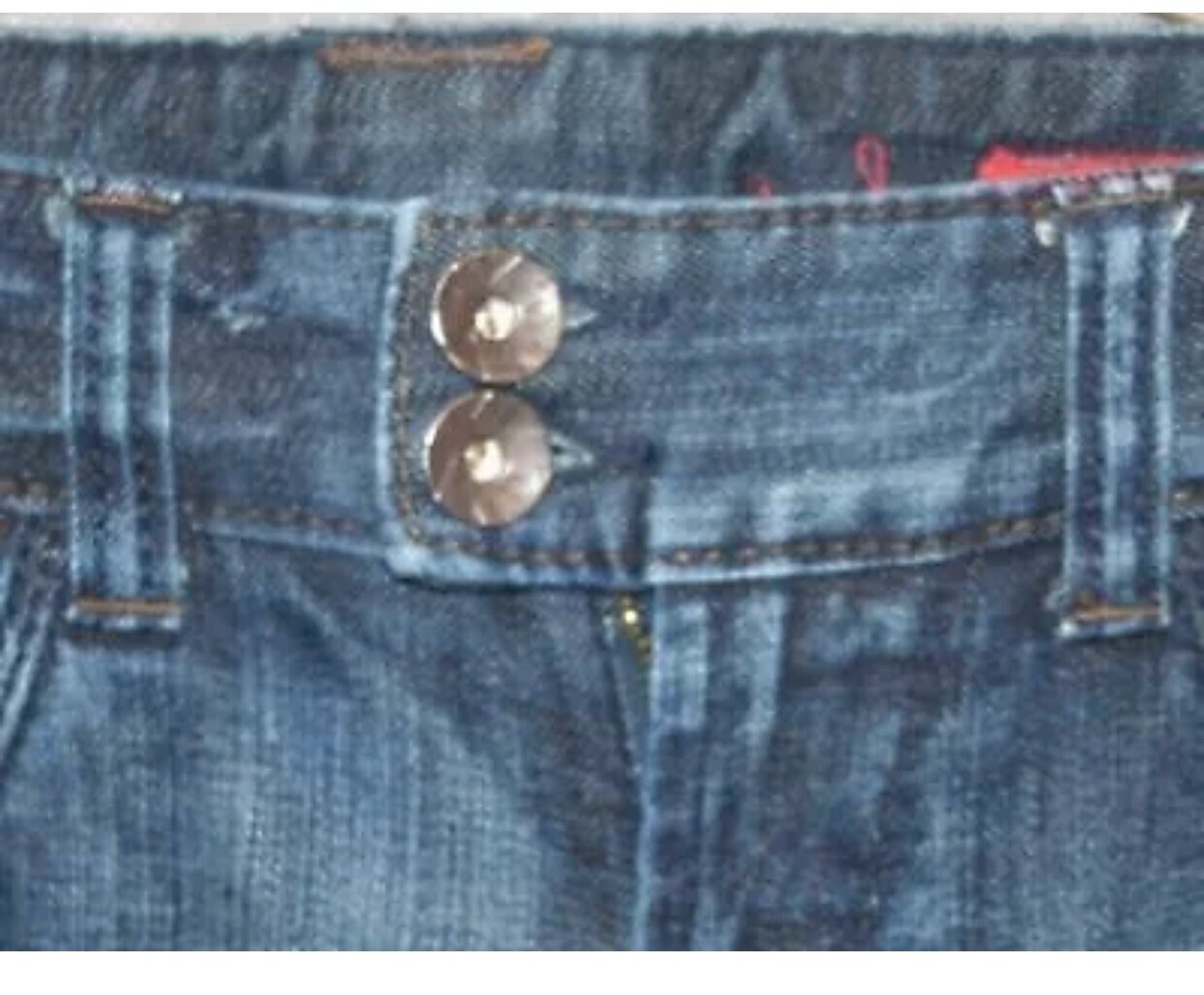 r- CLOTHES JR JEANS SZ 8 R WIDE BOTTOM 2 BUTTON HAS 8" RISE 31" INSEAM ...