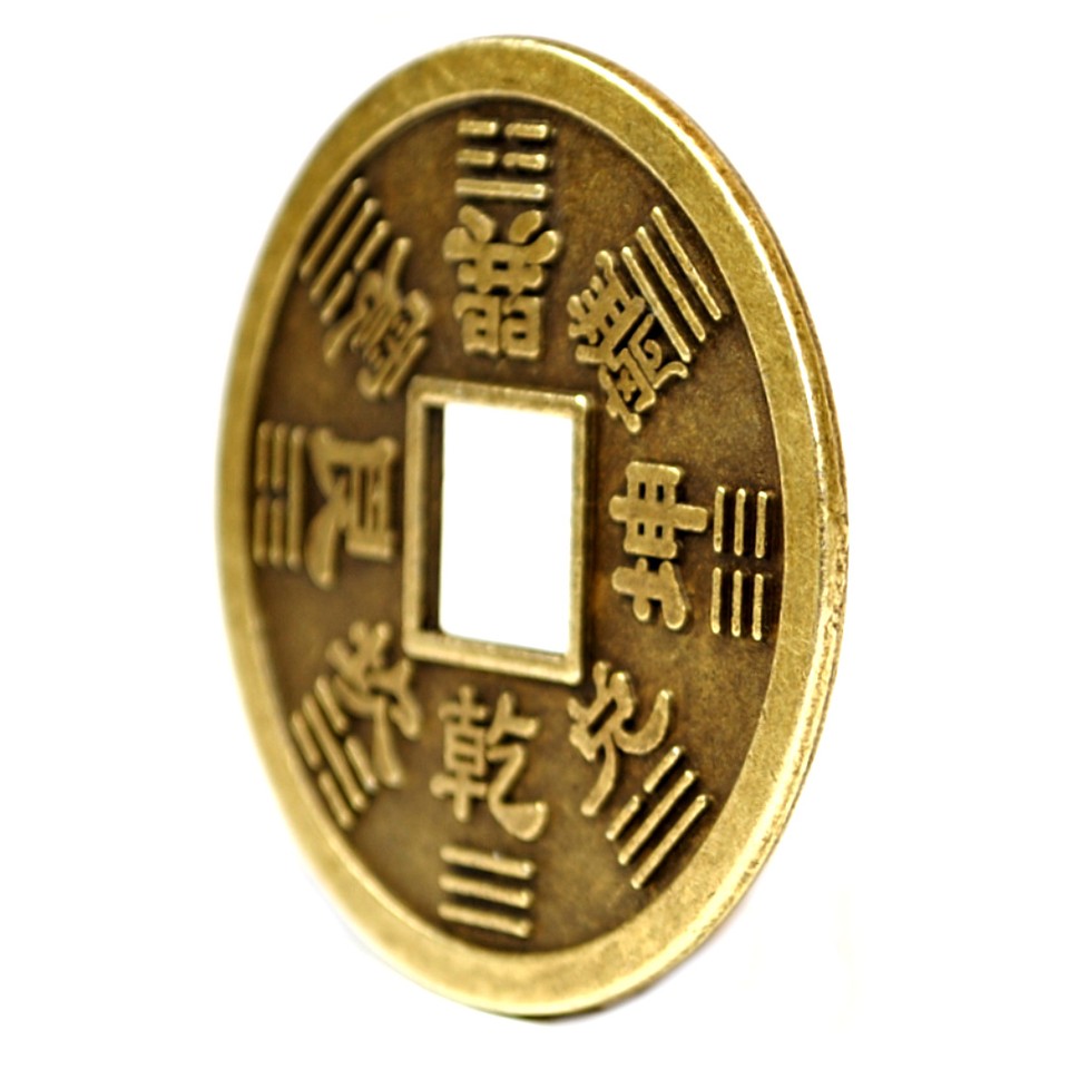 EXTRA LARGE FENG SHUI COIN 2" Lucky Chinese Fortune Metal HIGH QUALITY ...