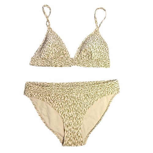 Aerie Bikini Set Smocked Texture Two Piece Swimsuit Beachwear Medium ...