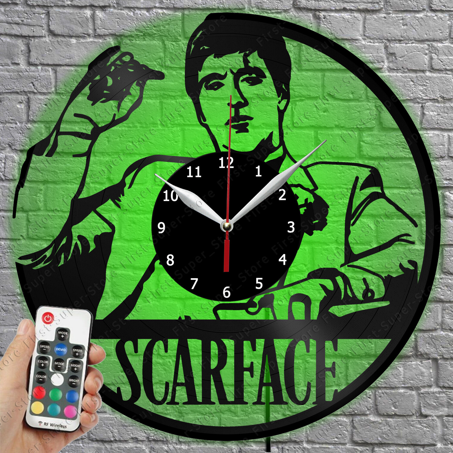 LED Clock Scarface Tony Montana Vinyl Record Wall Clock Led Light ...