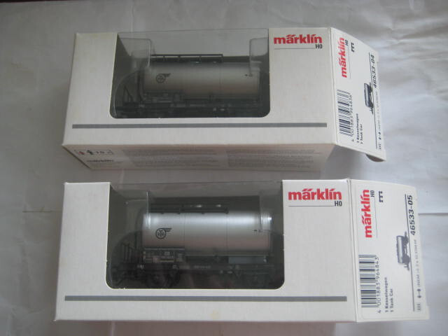 Marklin HO 46533 DB EVA & VTG Weathered Tank Car Set in original box ...