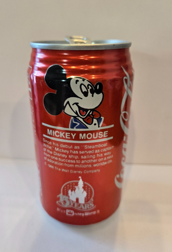 Coca-Cola Walt Disney Mickey Mouse Empty 12oz Soda Can | eBay
