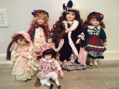 Porcelain Doll LOT Beautiful Dolls Christina Collection 5 Dolls | eBay