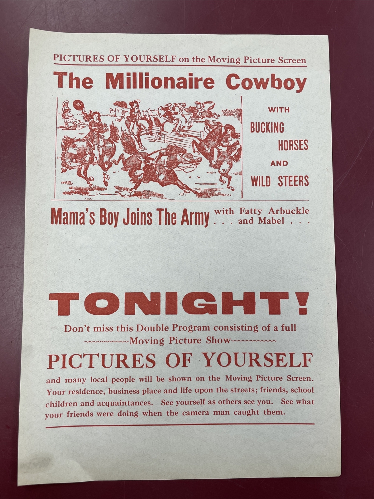 Vintage Silent Movie “The Millionaire Cowboy"Fatty Arbuckle And Mabel ...