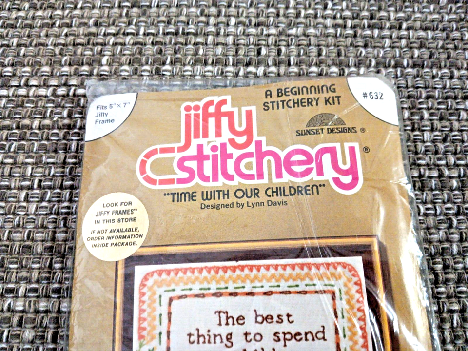 Jiffy Stitchery 'Time with Our Children' Beginning Stitchery Kit #632 ...