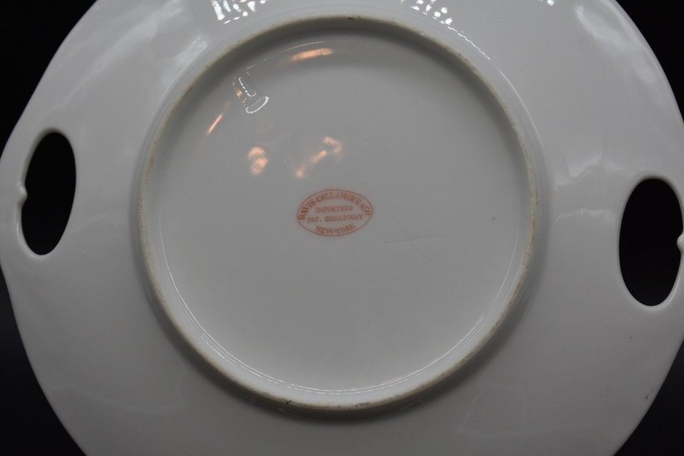 Old Paris French Hand Painted Flowers & Gold 10" Cake Plate David ...