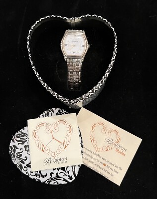 Brighton BERNE silver-plated watch w/ Brighton Watch Tin | eBay