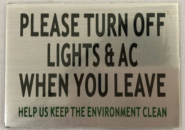 Turn Lights On Sign