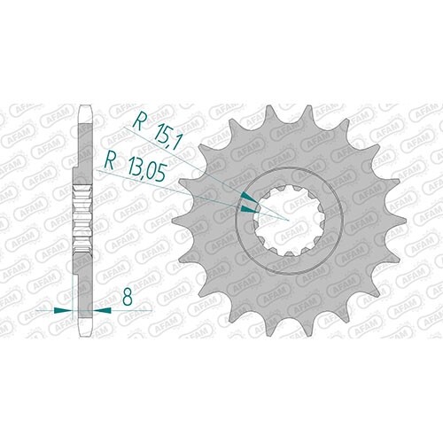 Stahl Ritzel für Triumph America 865 LT EFI 2015 986MK2 520er 18 Zähne ...