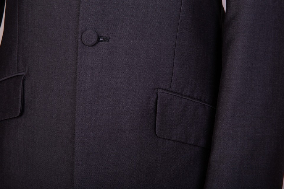 Prince Edward Grey Jacket Plain 3/4 Length Teddy Boy Drape Wedding ...