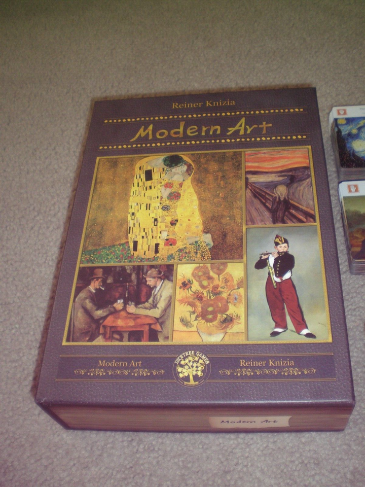 Modern Art Board Game DiceTree Reiner Knizia Deluxe Wood Gavel Metal ...