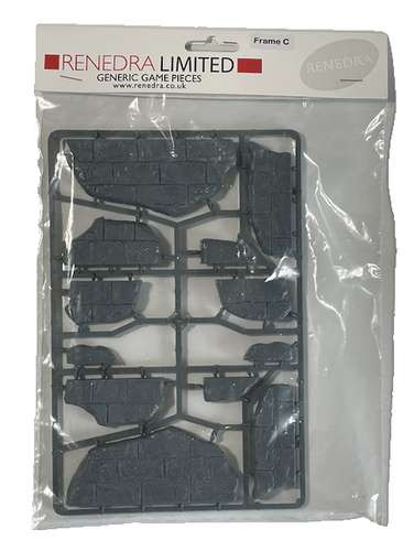 28mm Gothic Ruins Frame C Miniature Wargame Terrain Renedra Free Ship ...