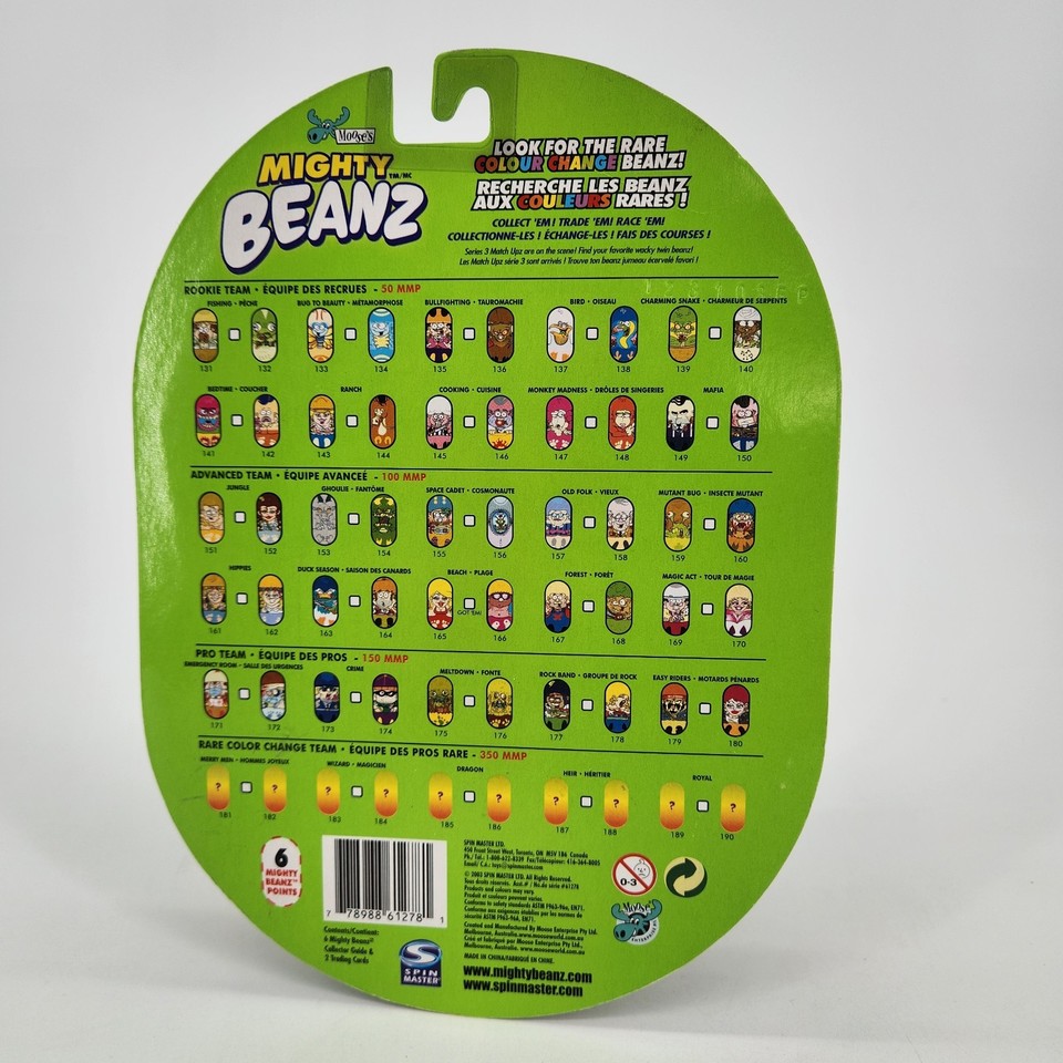2003 Vintage Mighty Beanz Series 3 New Old Stock Sealed 6 Beanz Look ...