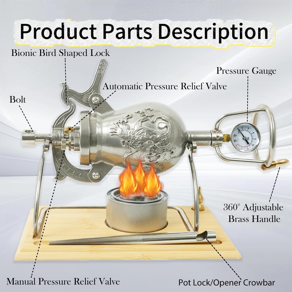 550ML Chinese Popcorn Cannon Machine, Chinese Popcorn Maker, High ...