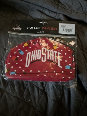 NEW Ohio State Buckeyes Christmas Lights Trees 2 Pack Adult Cloth Face ...