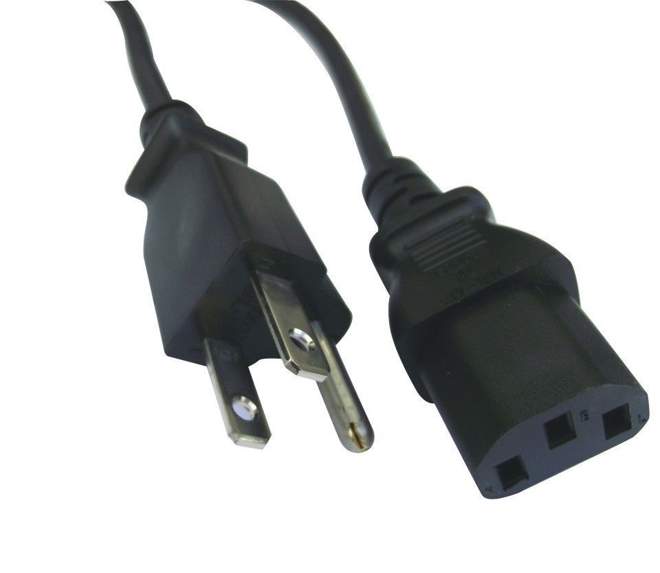 HP Printer Power Cord 3-Prong Trapezoid - Universal Dell Brother Canon ...