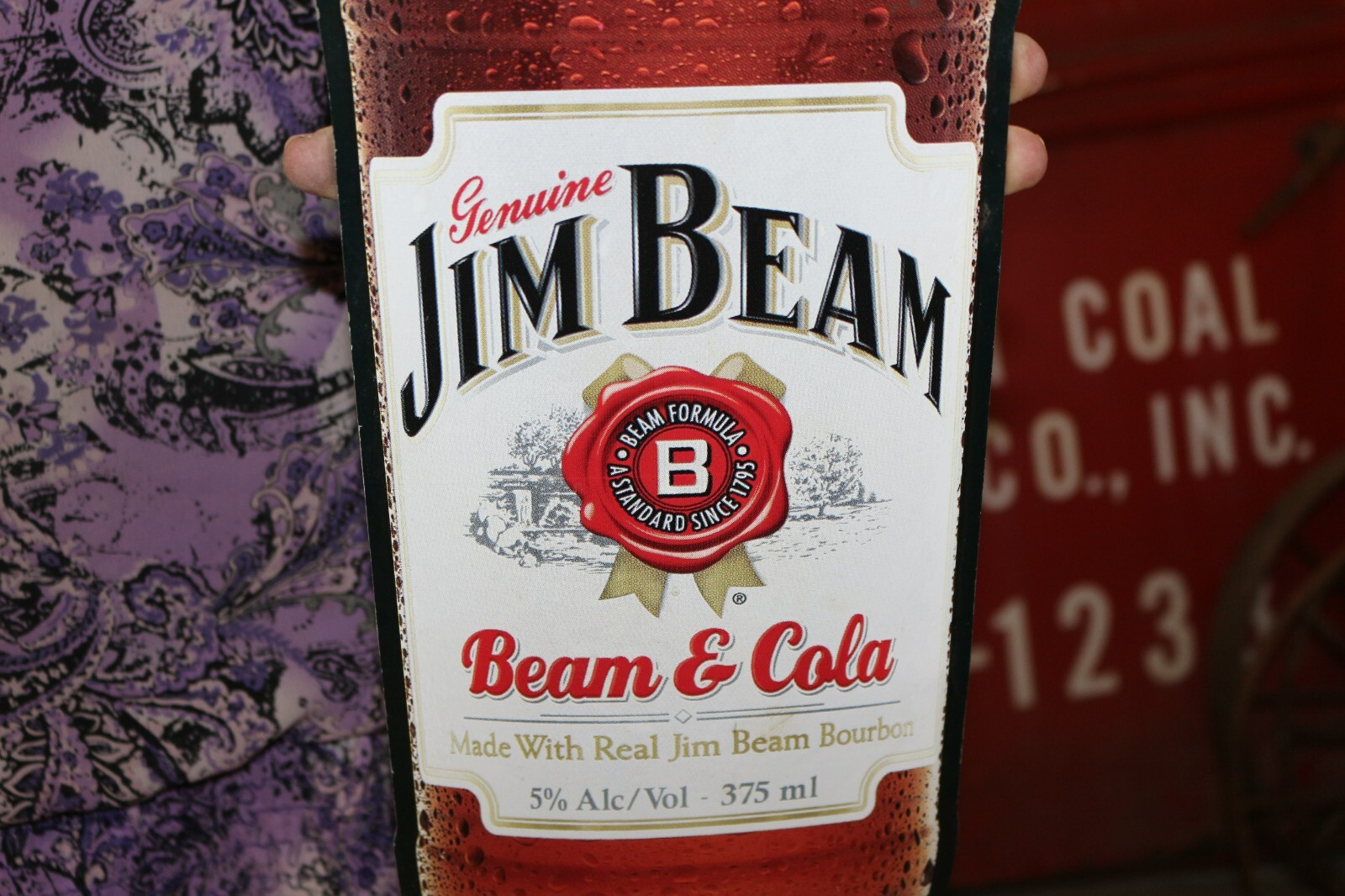 Vintage Jim Beam & Coca Cola Whiskey Bar Tavern 24" Embossed Sign | eBay UK