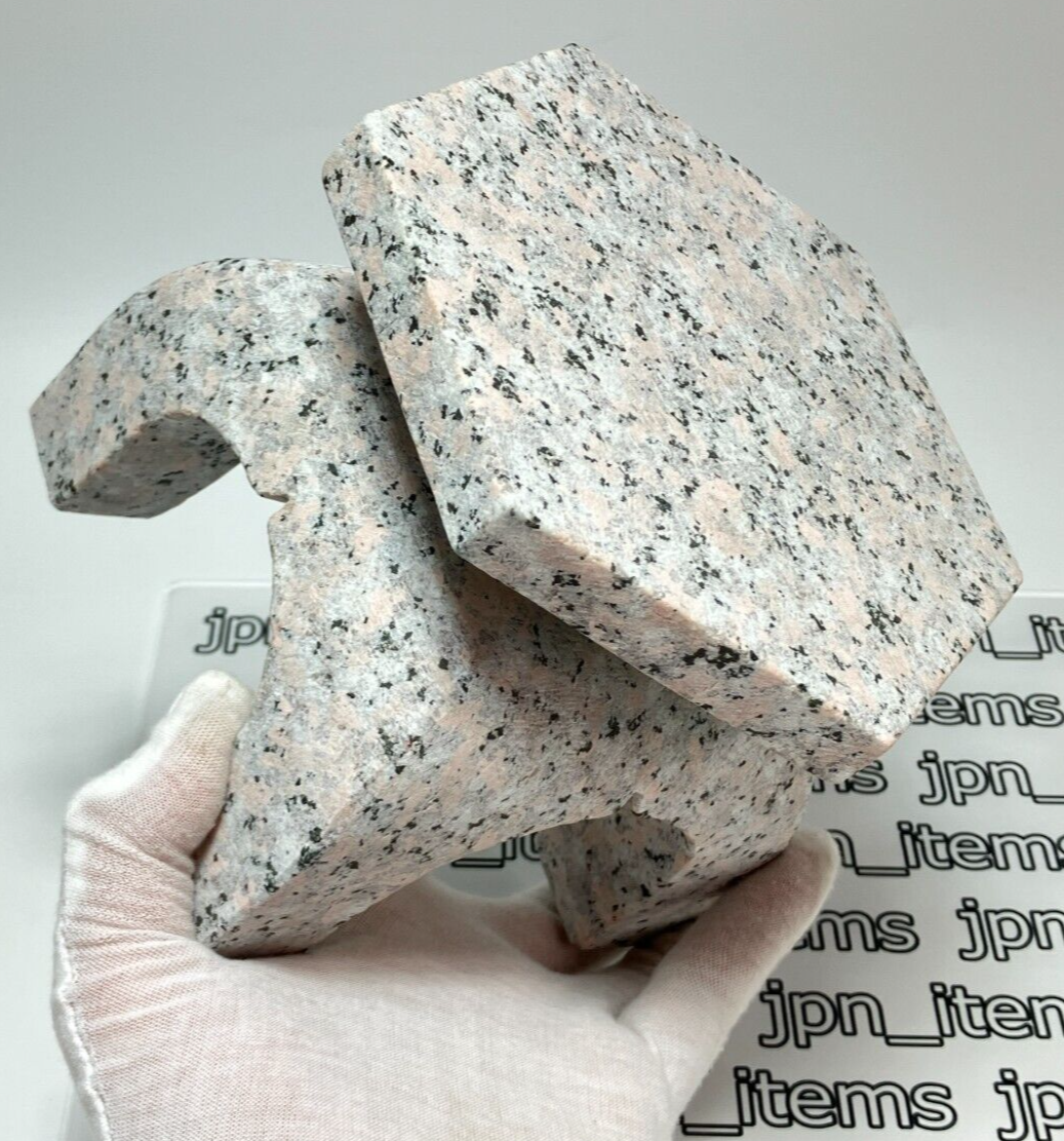 Pink Gray Stone Lantern Tourou Miniature Granite Japanese Garden ...