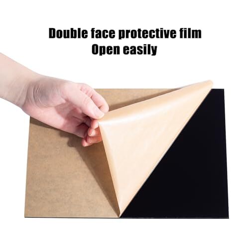 2 Pcs Black Acrylic Sheets for Laser Cutting 3mm Black Acrylic Sheet ...