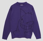 graniph Pokemon Gengar Jacquard Knit Purple Unisex New Product Japan ...
